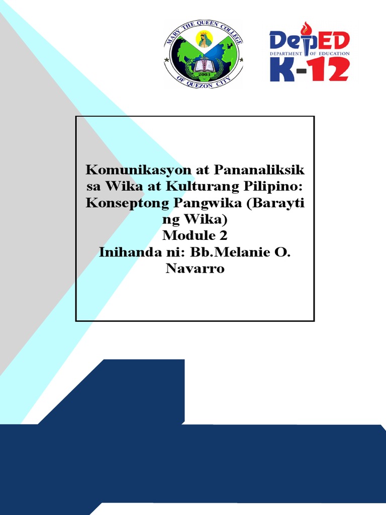 G11.q1.komunikasyon at Pananaliksik Sa Wika at Kulturang Pilipino - Lesson2 | PDF
