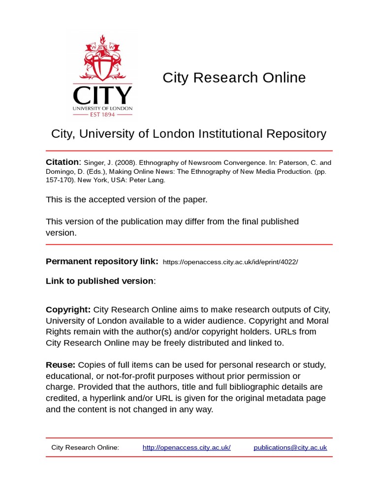 City Research Online: City, University of London Institutional ...