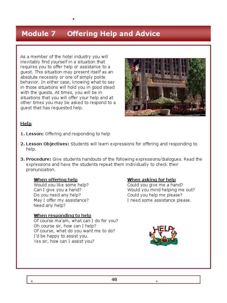 English For Hospitality MODUL 7 | PDF | Career & Growth | Language Arts ...