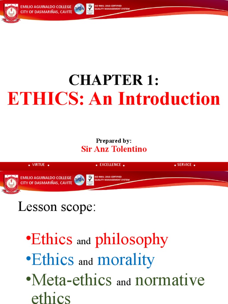 Chapter 1 Ethics An Introduction Final | PDF | Reason | Epistemology