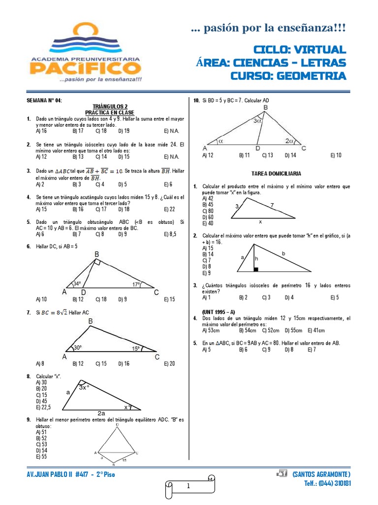 g3 04 Geometria Triangulos II | PDF | Triángulo | Geometría del plano euclidiano
