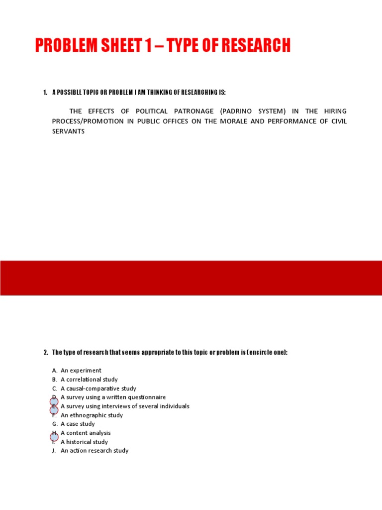 Research Exercises 1 and 2 | PDF | Quantitative Research | Qualitative ...