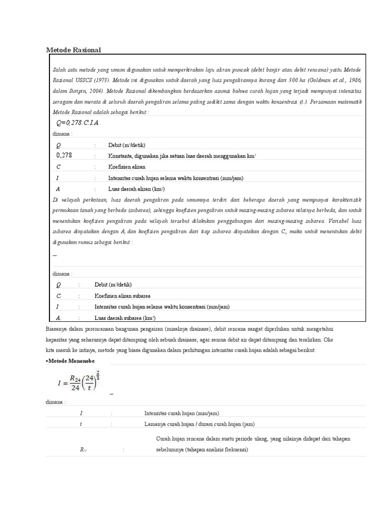 Metode Rasional | PDF