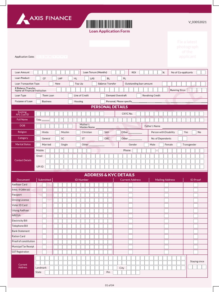AFL Loan Application V03052021 | PDF | Bankruptcy | Loans