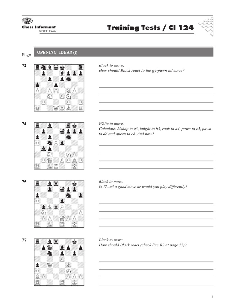 Chess Informant Training Guide | PDF | Chess Openings | Board Games