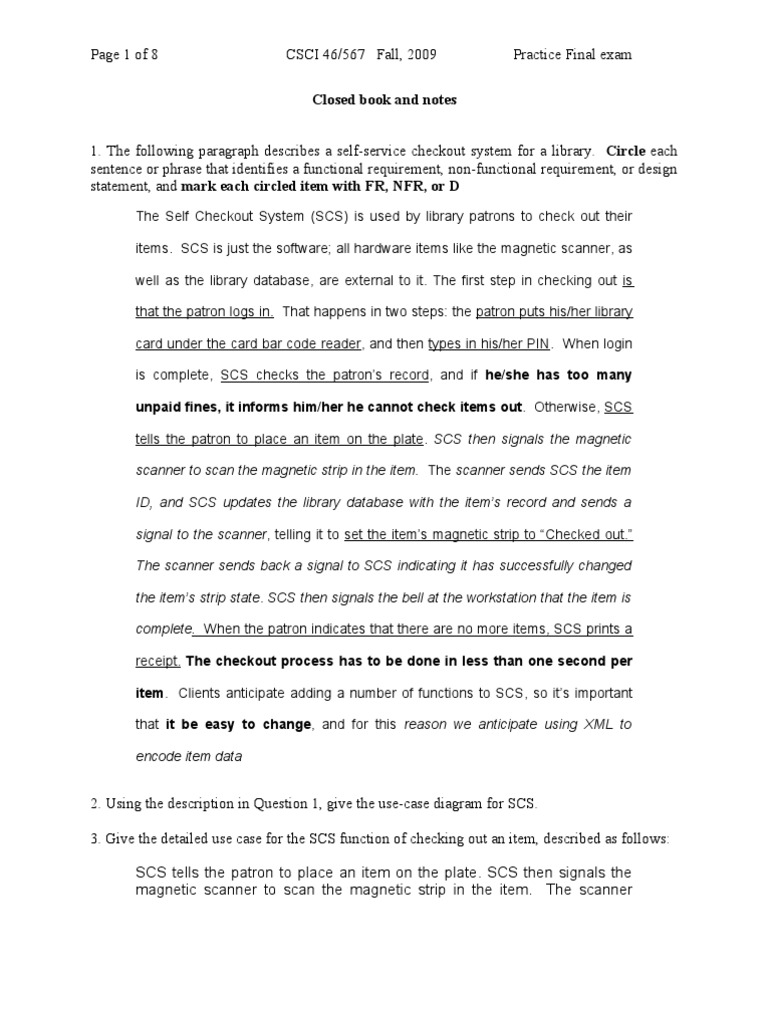 Practice Final Exam | PDF | Credit Card | Use Case