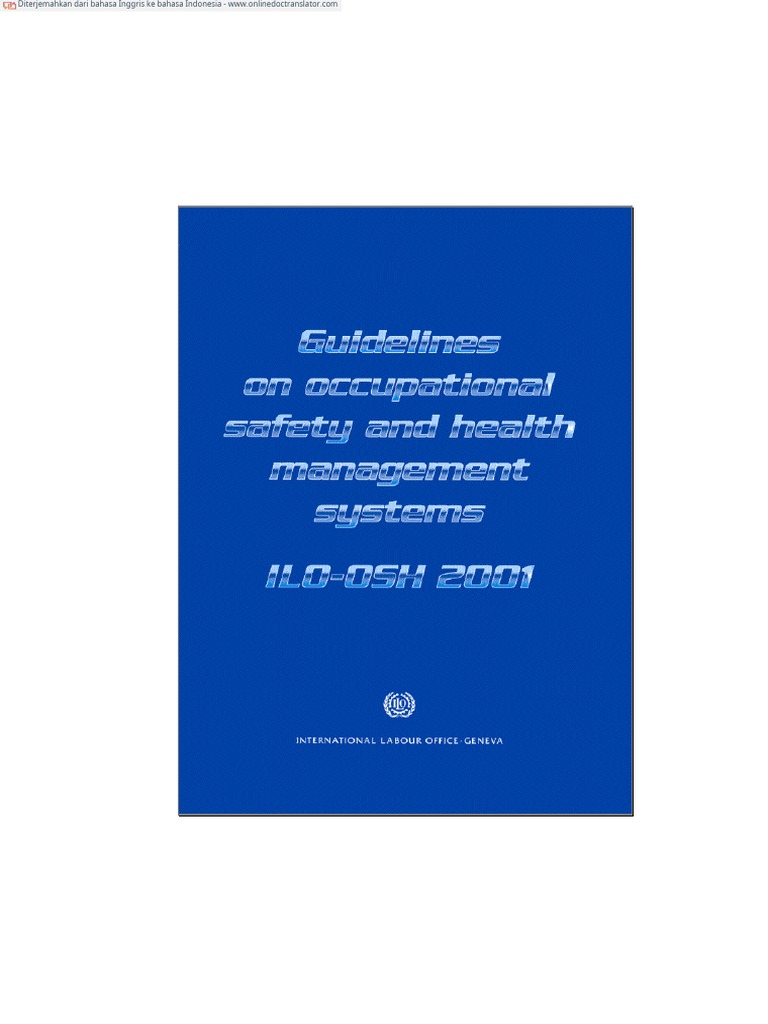 ILO-OSH 2001 Guidelines On OSHMS - En.id | PDF