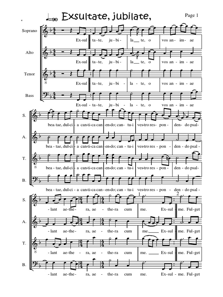 Exsultate Jubilate | PDF