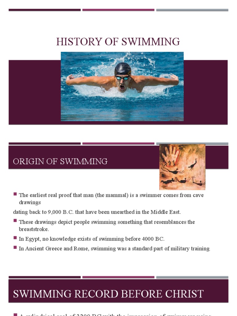 Swimming History | PDF | Swimming (Sport) | Games Of Physical Skill