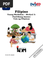 Grade 9 Filipino Module 1st Quarter | PDF