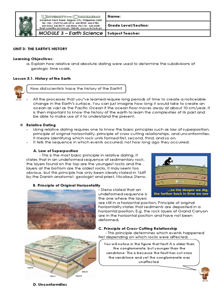 Module 3 Part 1 Earth Science - History of The Earth | PDF ...