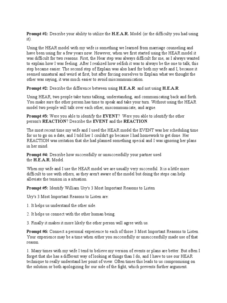 Mastering the H.E.A.R. Model in Communication | PDF | Reason | Insight