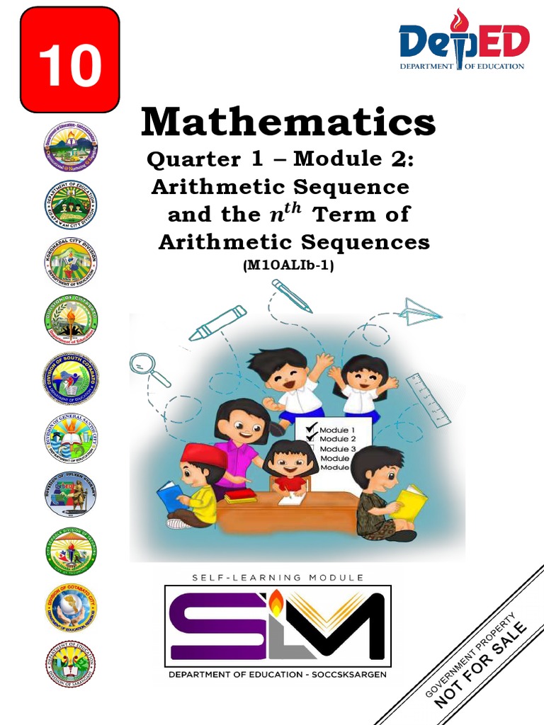 Math10 q1 Mod2of8 Arithmetic-Sequence v2-1 | PDF | Sequence | Arithmetic