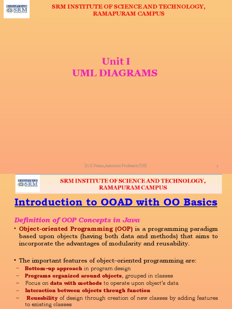 Oodp Unit I Uml Diagram Pdf Object Oriented Programming 