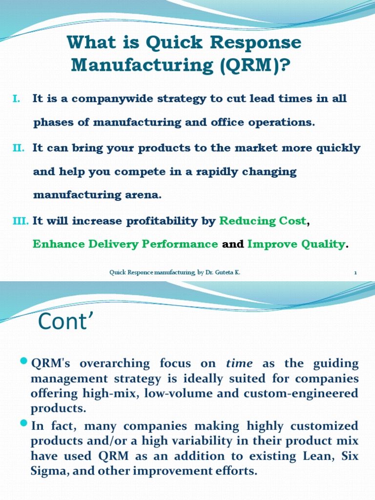QRM PPT - 3 | PDF | Business Process Management | Business