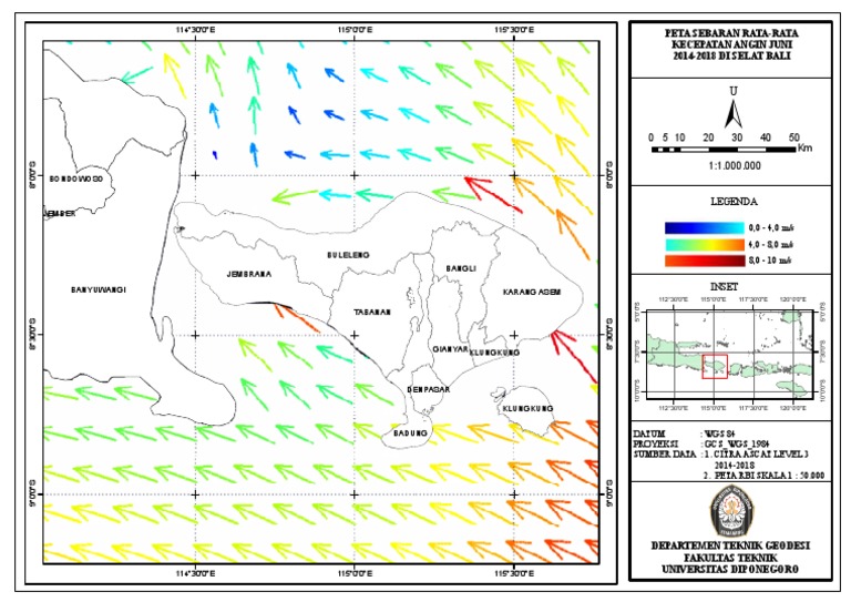 Rata-rata Kecepatan Angin di Bali | PDF | Geophysics | Metrology