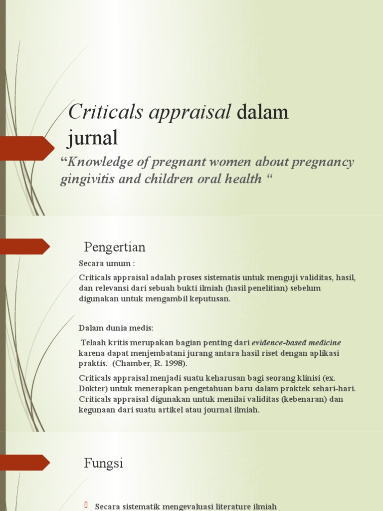 Criticals Appraisal | PDF | Sains & Matematika