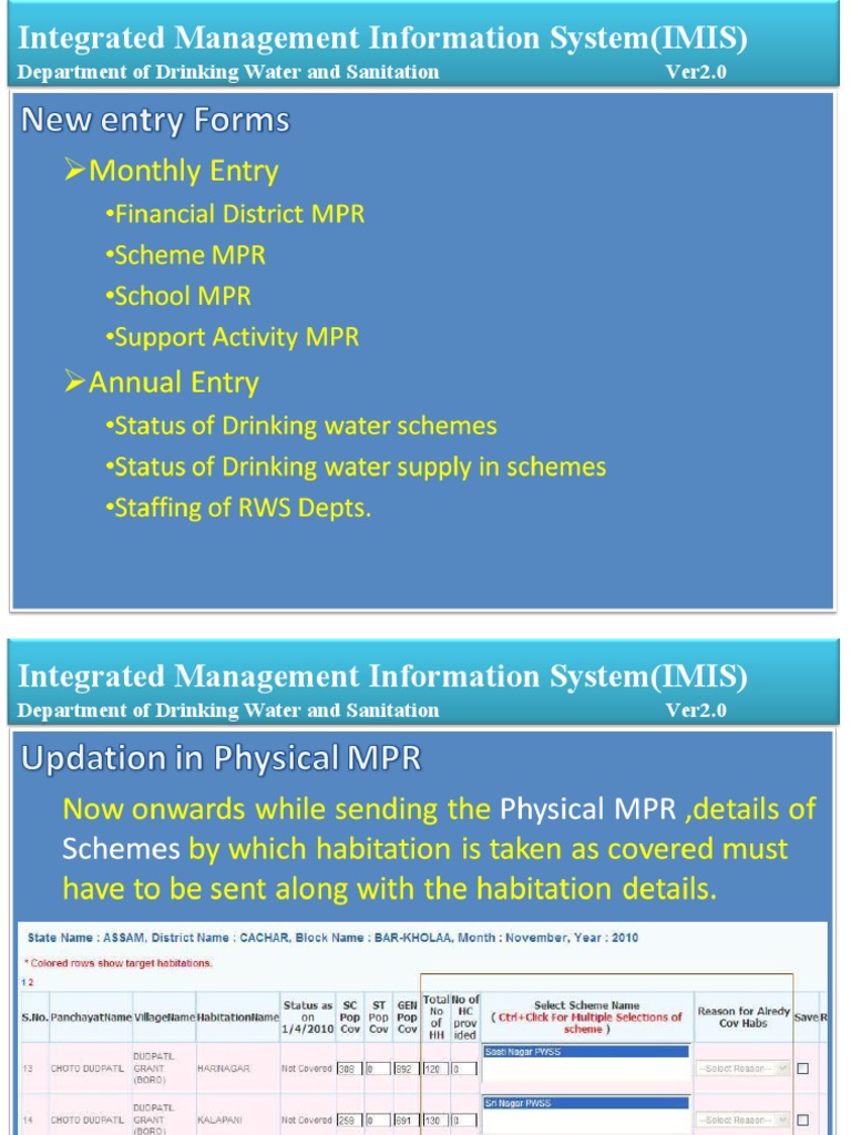 Integrated Management Information System (IMIS) | PDF
