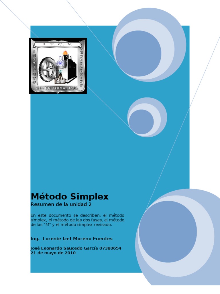 Guía del Método Simplex en Programación Lineal | PDF | Matriz ...