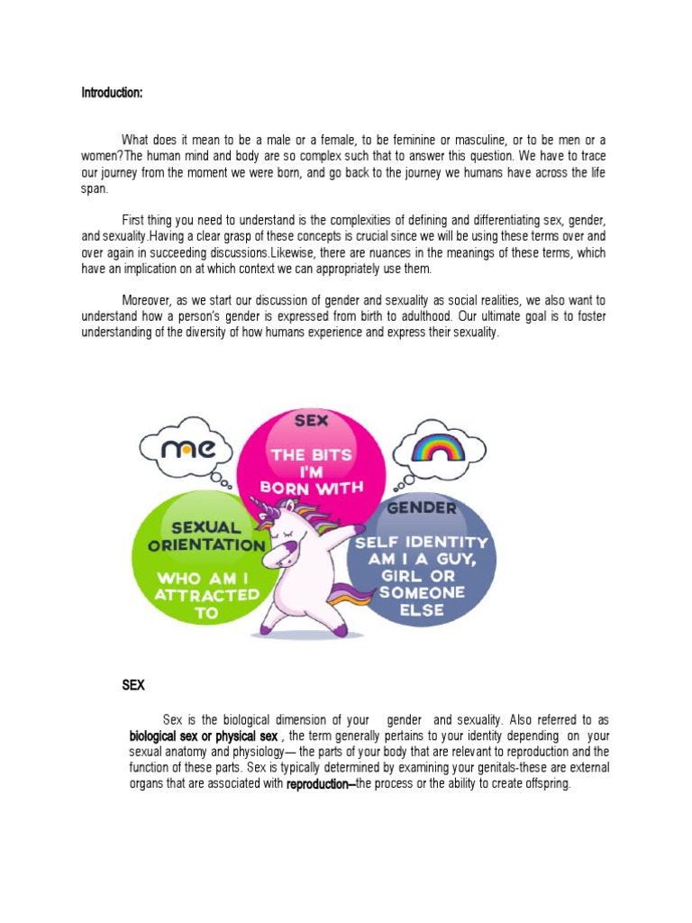 LESSON 1-Sex, Gender, and Sexuality | PDF | Gender | Gender Studies
