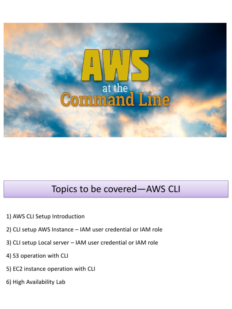 04) Aws-Cli | PDF | Command Line Interface | Amazon Web Services
