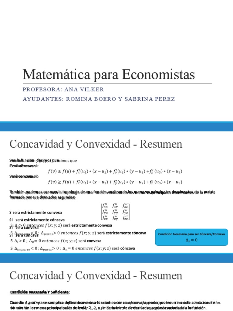 Concavidad y Convexidad | PDF | Optimización Matemática | Conjunto convexo