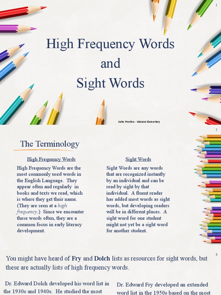 Share Copy High Frequency Words Vs Sight Words Download Free Pdf