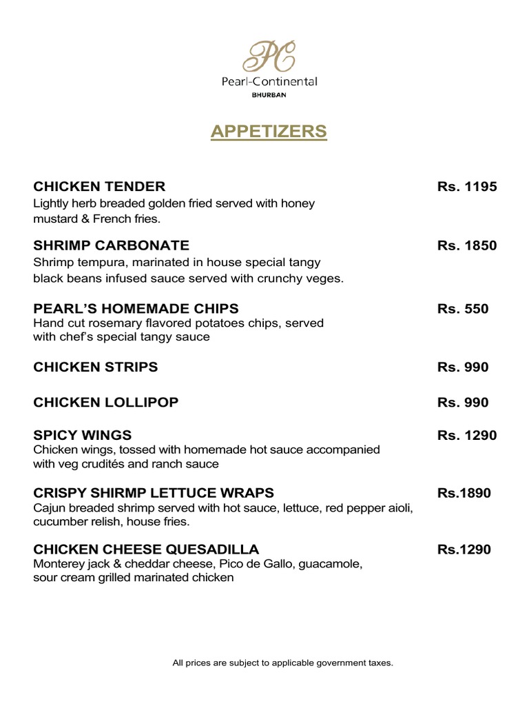 Terrace Cafe Menu & Rates 2021 | PDF | Salad | French Fries