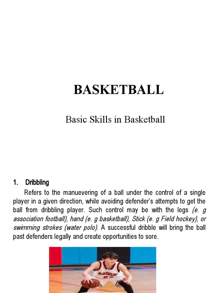 Basketball: Basic Skills in Basketball | Download Free PDF | Teams ...