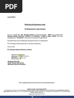 Teleperformance Experience Letter | PDF