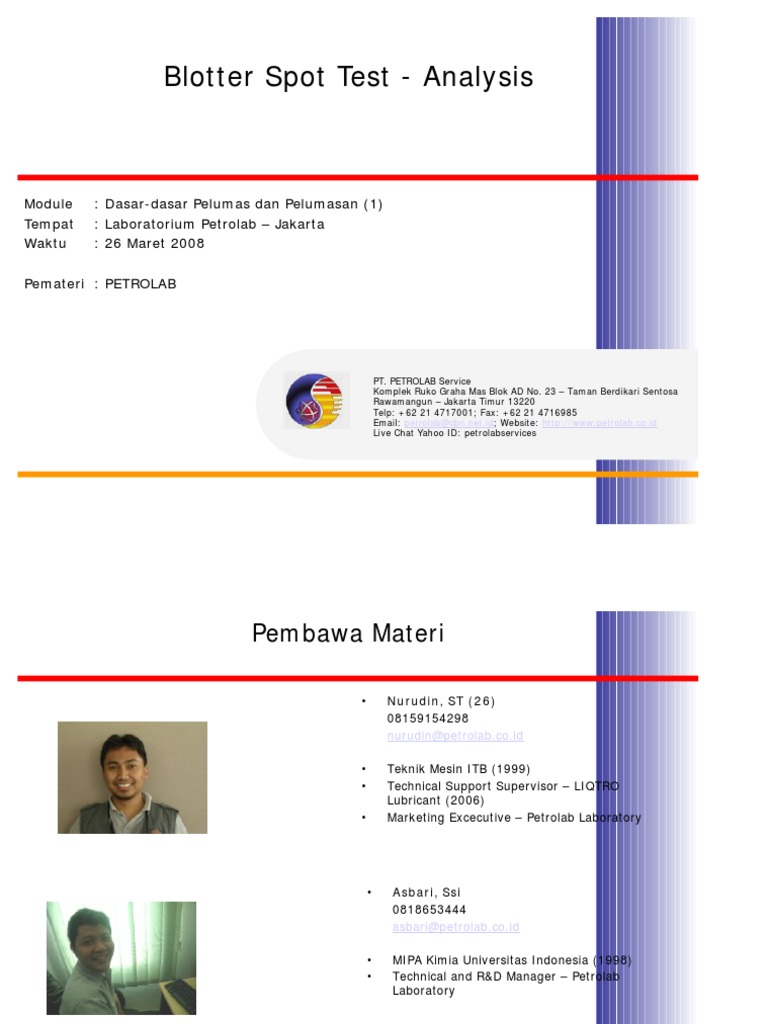 Blotter Test | PDF