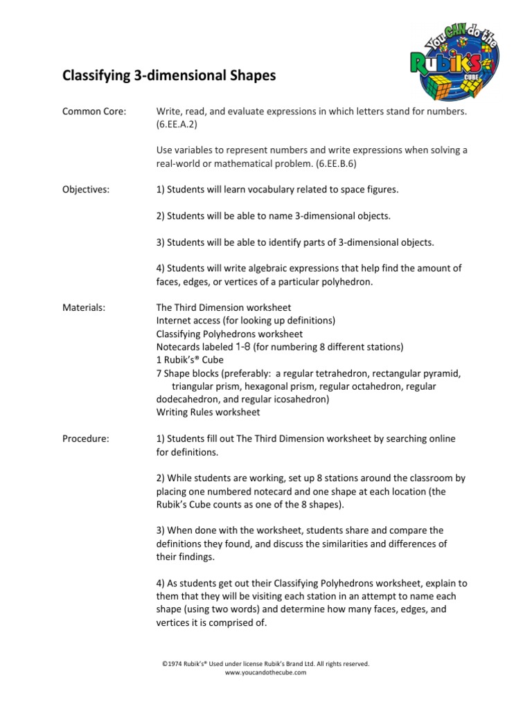 Classifying 3-Dimensional Shapes | PDF | Shape | Tetrahedron