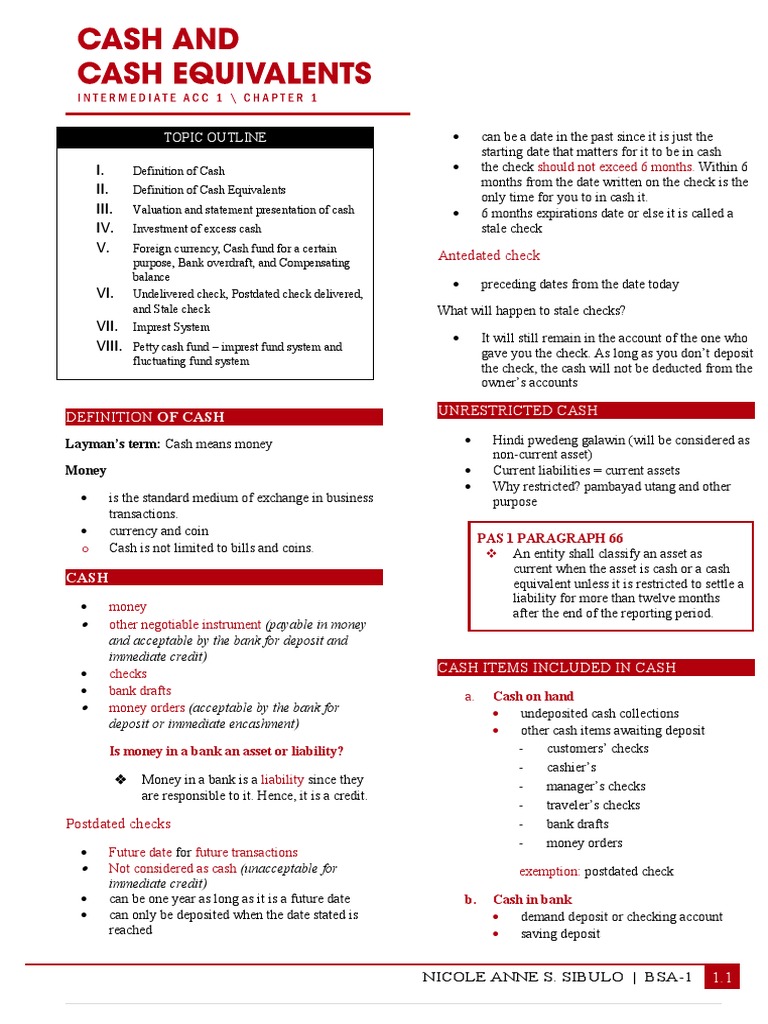 Int. Acc 1 Chap 1 | PDF | Cheque | Banks