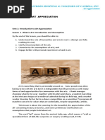 Module 1 Art Appreciation | PDF | The Arts | Shape