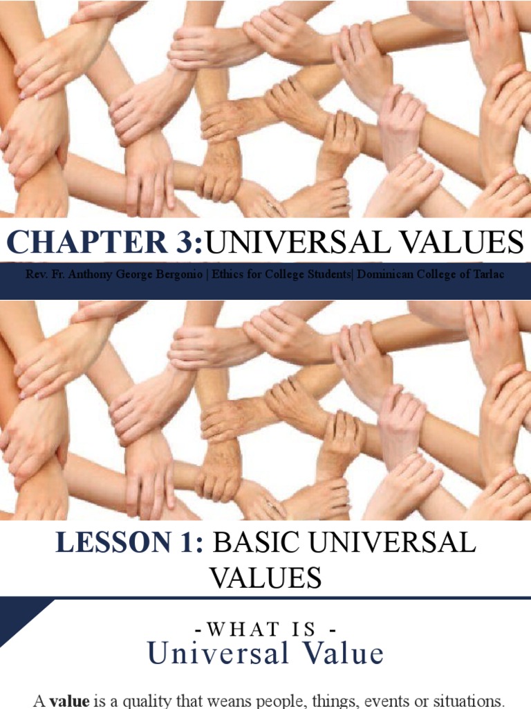 Universal Values: Rev. Fr. Anthony George Bergonio - Ethics For College Students - Dominican ...