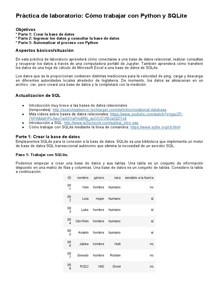 2.5.2.4 Lab - Working With Python and SQLite - ILM | PDF | Bases de ...