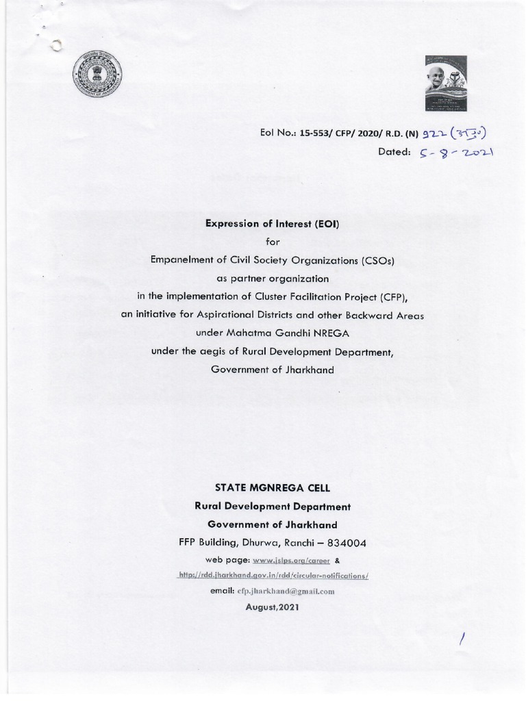 EoI Document | PDF | Capacity Building | Corporate Social Responsibility