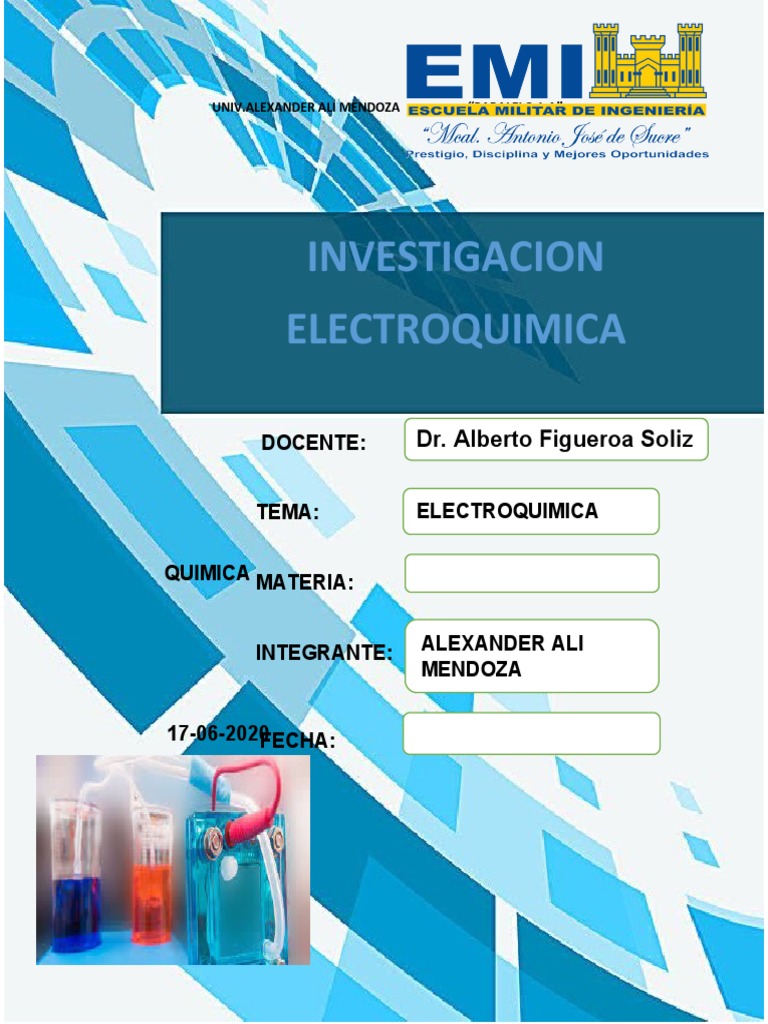 Electroquimica - Ali Alexander | Descargar gratis PDF | Redox | Electrodo