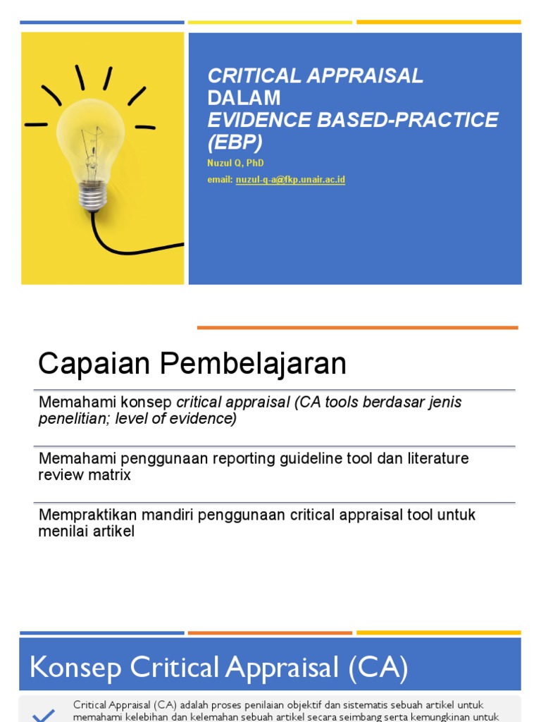 Critical Appraisal NQ 11021 | Download Free PDF | Systematic Review ...