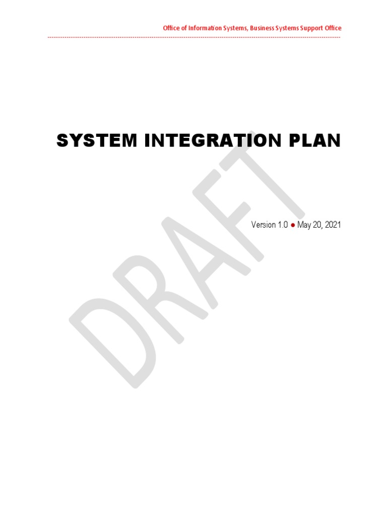 System Integration Plan | PDF | Radio Frequency Identification ...
