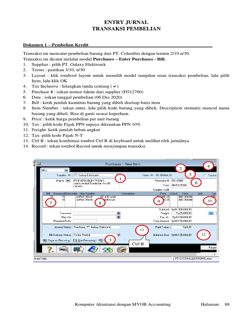 Entry Transaksi Pembelian | PDF