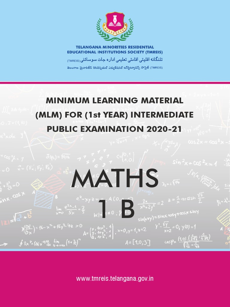 Maths 1b MLM For 1st Year | PDF | Elementary Mathematics | Elementary ...