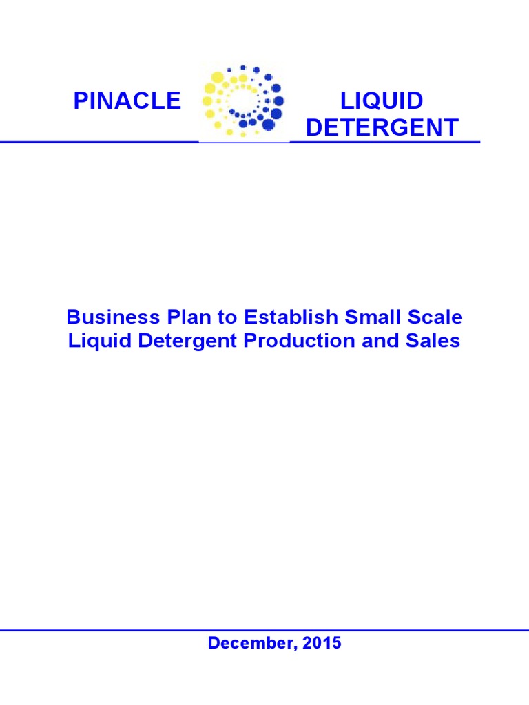 Small Scale Liquid Detergent Plan | PDF | Internal Rate Of Return | Net ...