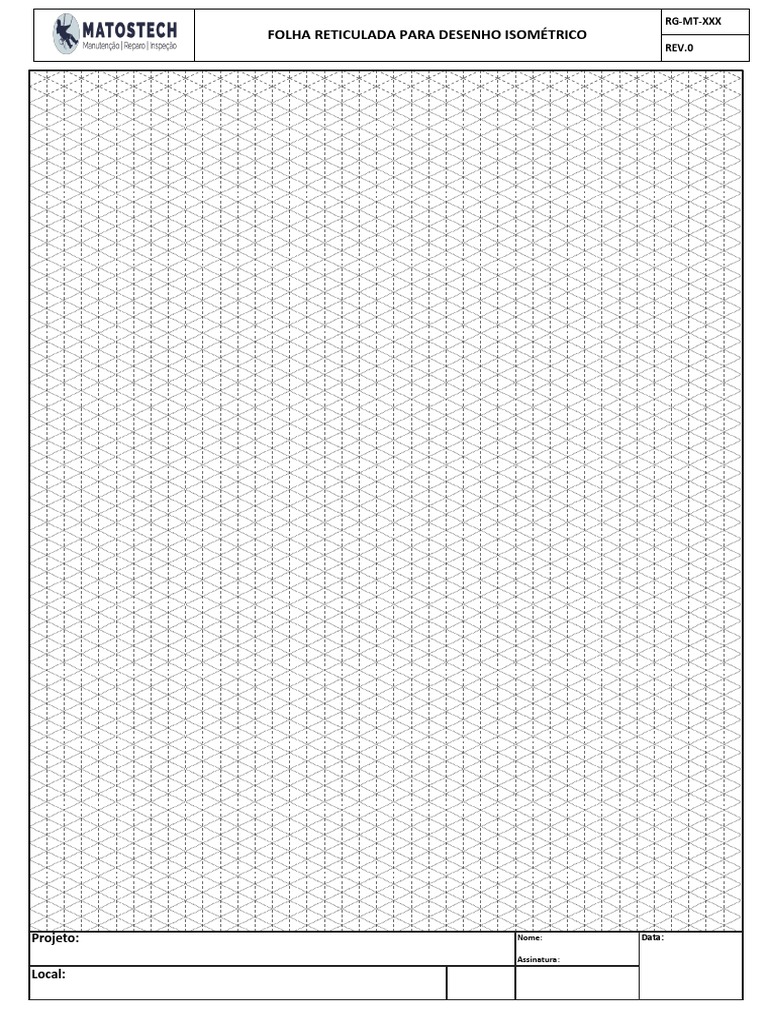Papel Reticulado para Isométrico RI-MT-XXX. | PDF