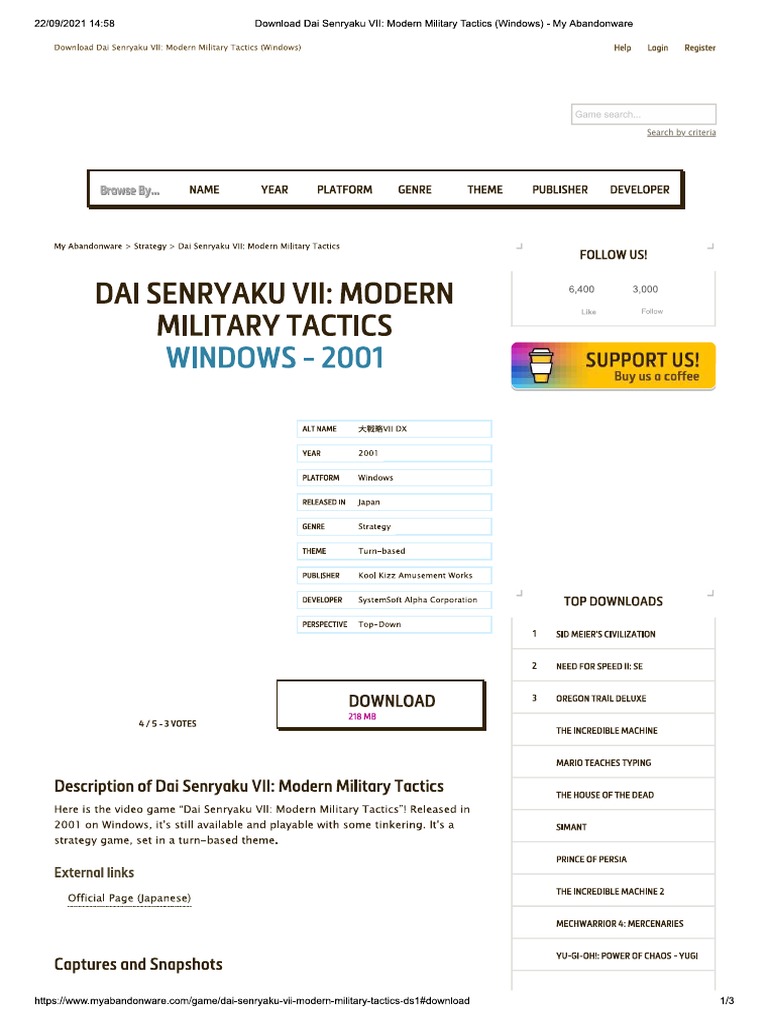 Dai Senryaku VII - Modern Military Tactics | PDF