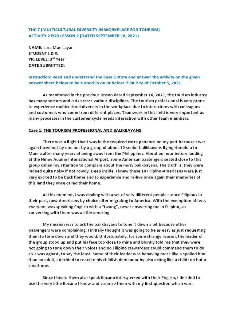 Activity 2 For Lesson 2 Sept. 16, 2021 | PDF