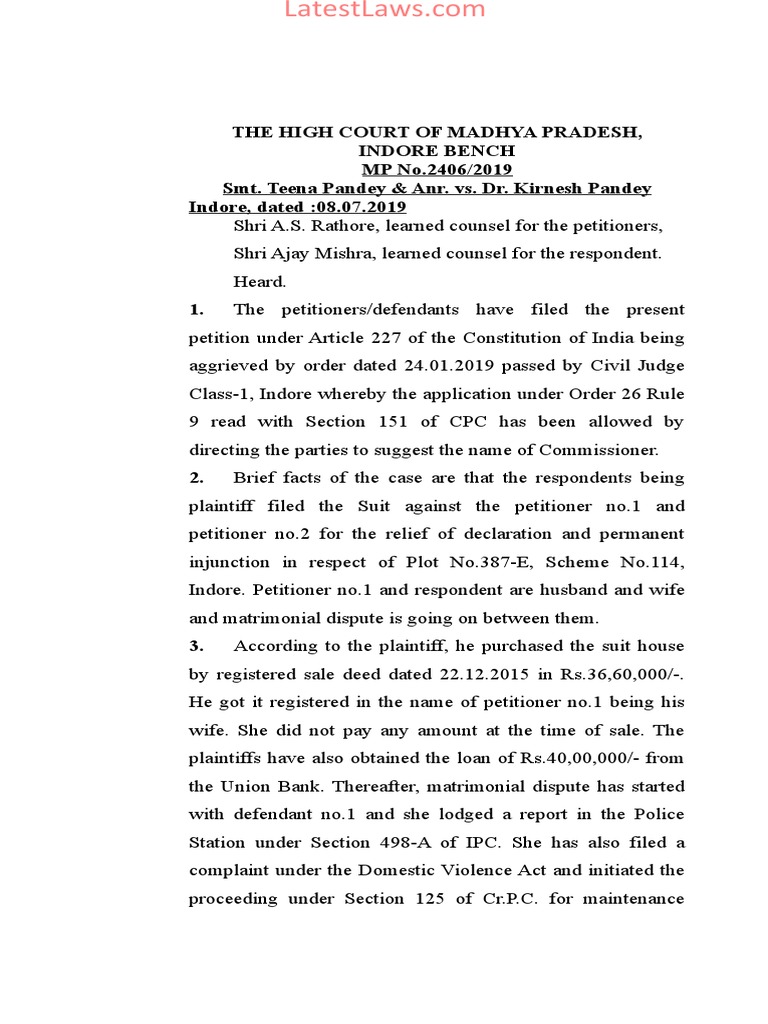 Order 26 Rule 9 of CPC | PDF | Lawsuit | Judgment (Law)