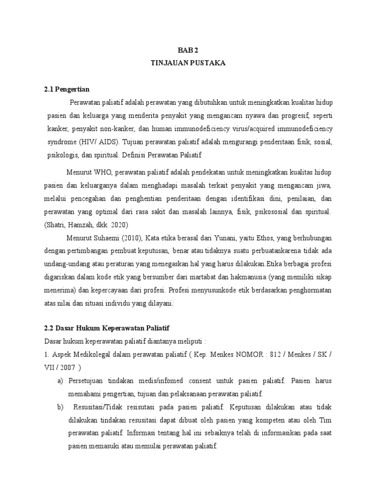 Bab 2 Paliatif | PDF