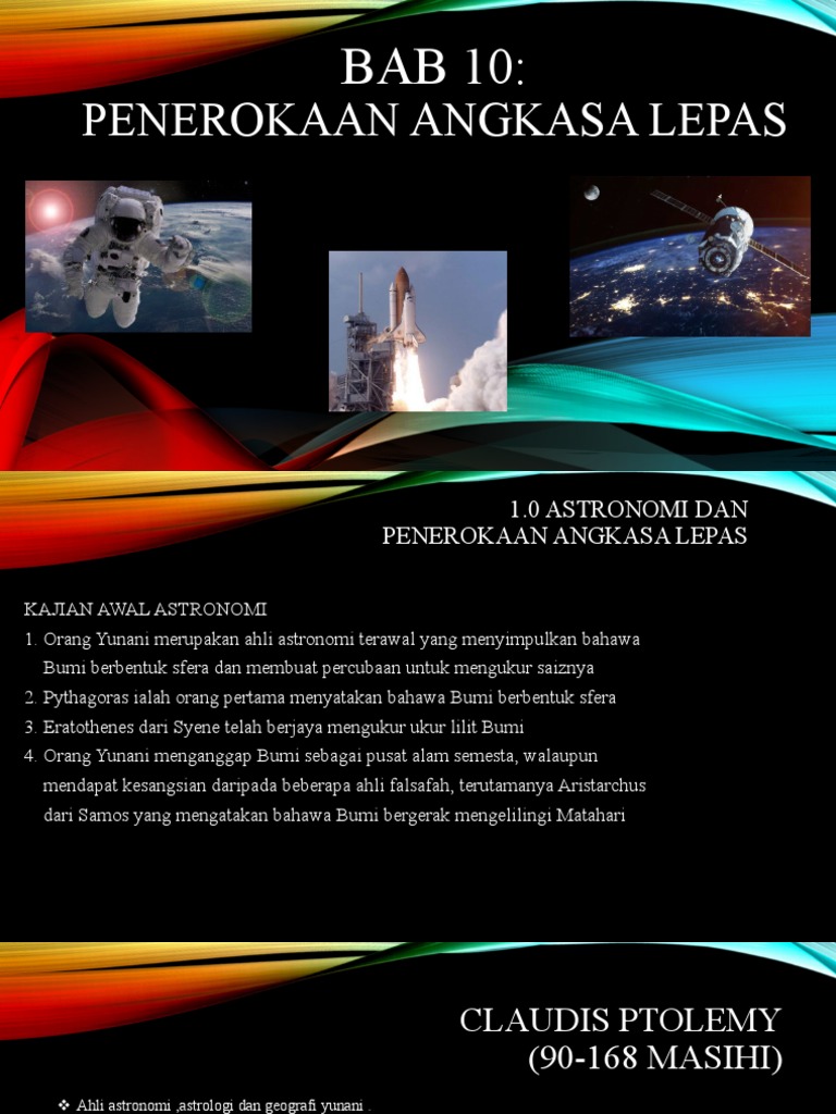 BAB 10 Penerokaan Angkasa Lepas | PDF