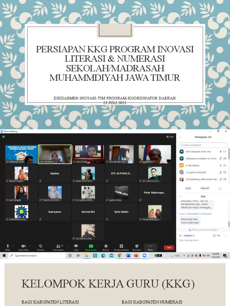 Persiapan KKG Program Inovasi Literasi & Numerasi Sekolah | PDF